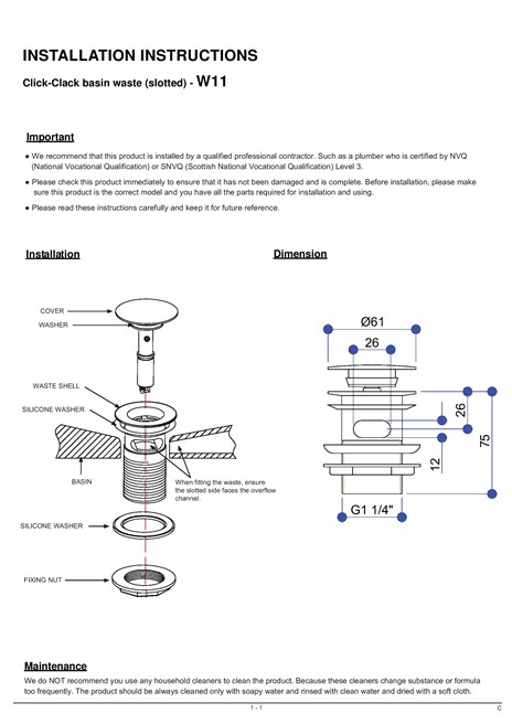 CLAREMONT REGENT Misturador para lavatório com dreno automático By Burlington