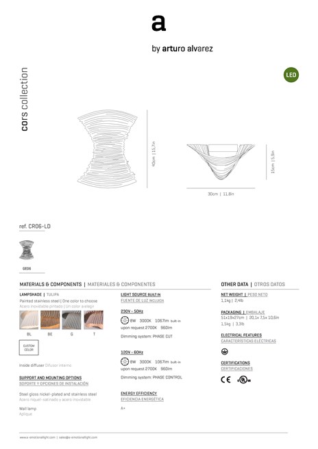 CORS Wall lamp By A-Emotional Light