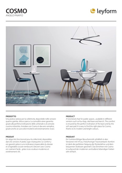 COSMO | Sled base chair By Leyform design Angelo Pinaffo