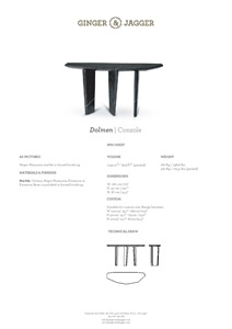 DOLMEN Demilune marble console table By Ginger & Jagger