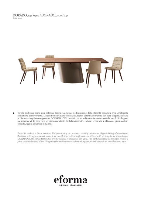 DORADO | Wooden table By EFORMA design Moom