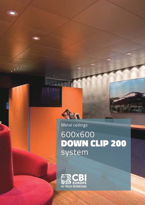 DOWN CLIP 200 · 600X600 Ceiling panels By CBI Europe
