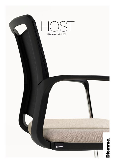 HOST Swivel height-adjustable chair with 5-spoke base By Diemme ...