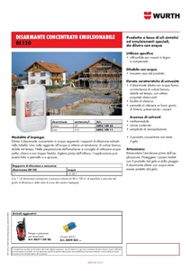 Disarmante e attrezzatura per pulizia cassero Disarmante emulsionabile ...