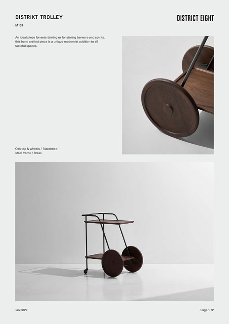 DISTRIKT Wooden food trolley By District Eight