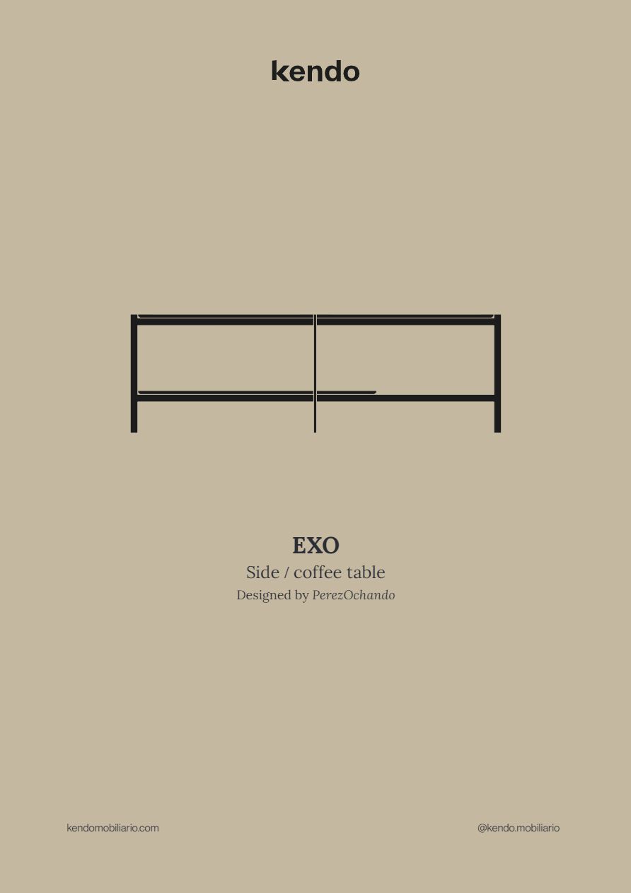 EXO Low coffee table with integrated magazine rack By Kendo Mobiliario ...