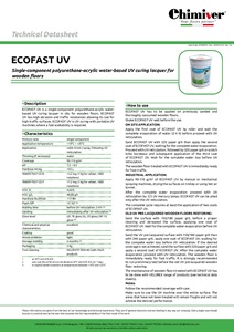 Flooring protection ECOFAST UV Apply the finish Collection By Chimiver ...