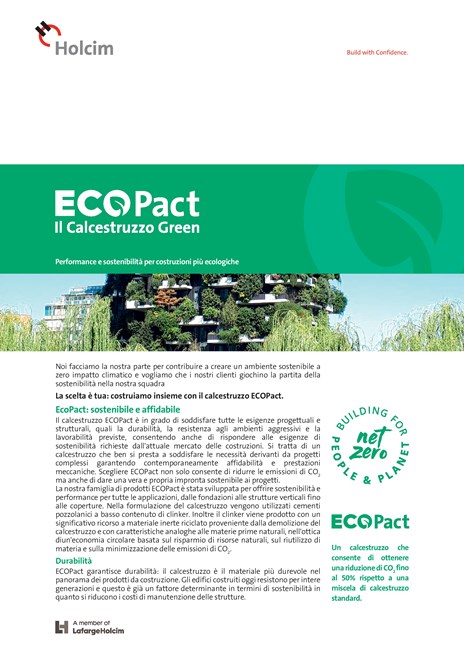 Calcestruzzo sostenibile ECOPACT - Holcim Italia - Edilportale