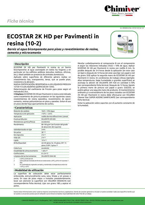 TRATTARE E VERNICIARE RESINA E CEMENTO MICROFINE Protector para el pavimento By Chimiver Panseri