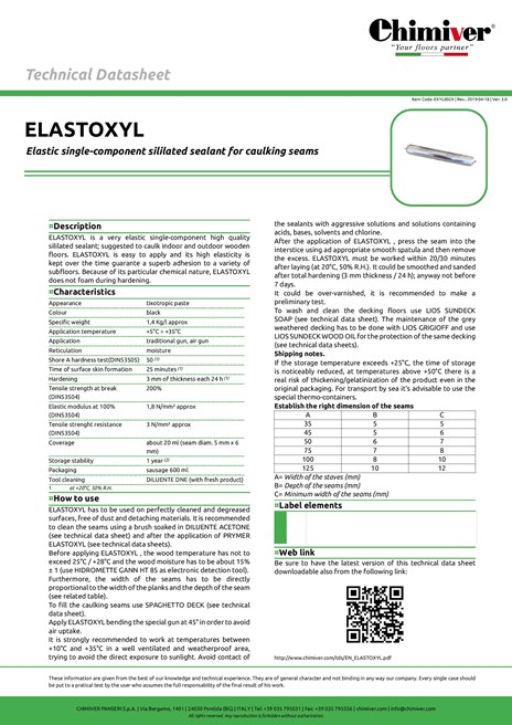 ELASTOXYL Colle pour parquet By Chimiver Panseri