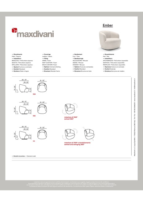 EMBER | Poltrona de tecido By Max Divani