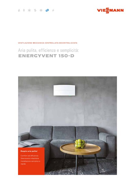Installation de ventilation mécanique ENERGYVENT 150-D By VIESSMANN