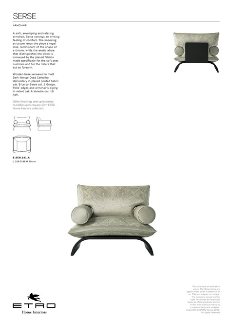 SERSE Armchair By ETRO Home Interiors