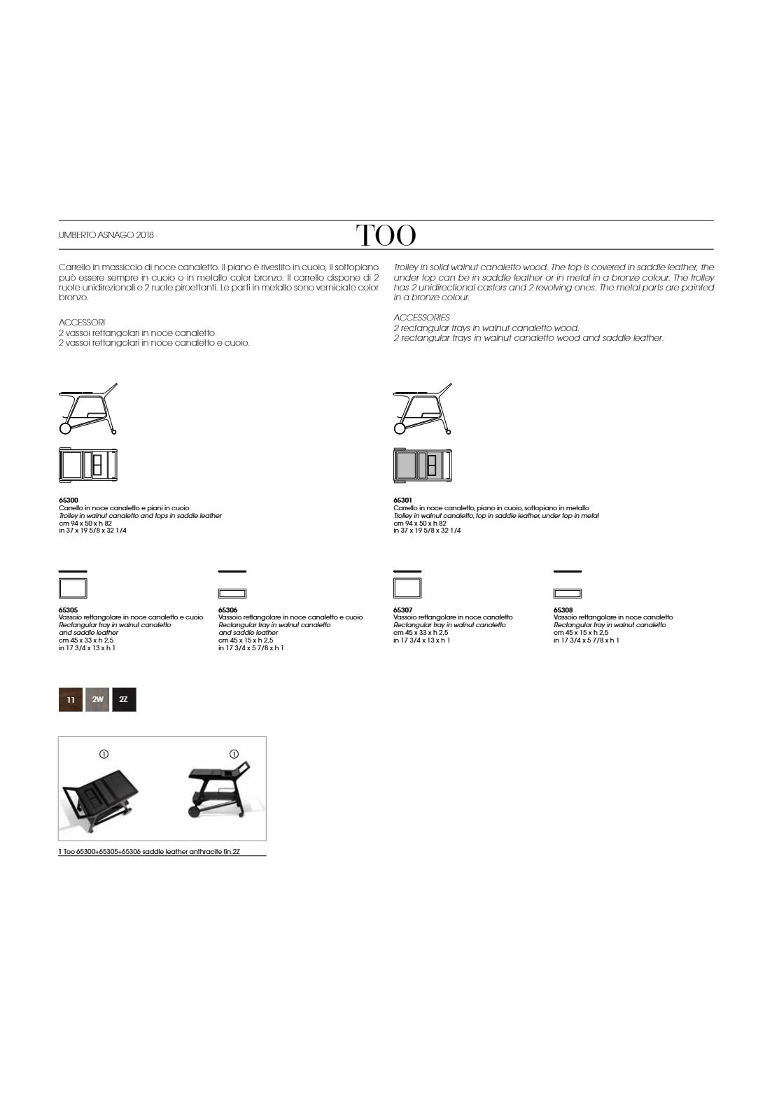 TOO Food trolley By Giorgetti | design Umberto Asnago