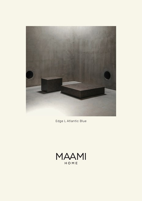 Low square marble coffee table EDGE L ATLANTIC BLUE LIMESTONE By Maami ...
