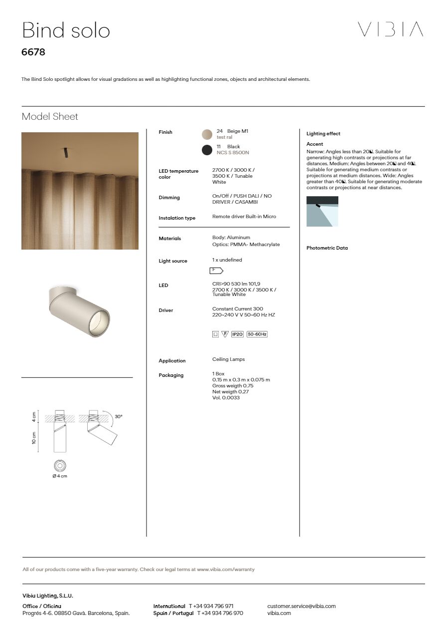 BIND SOLO Foco By Vibia