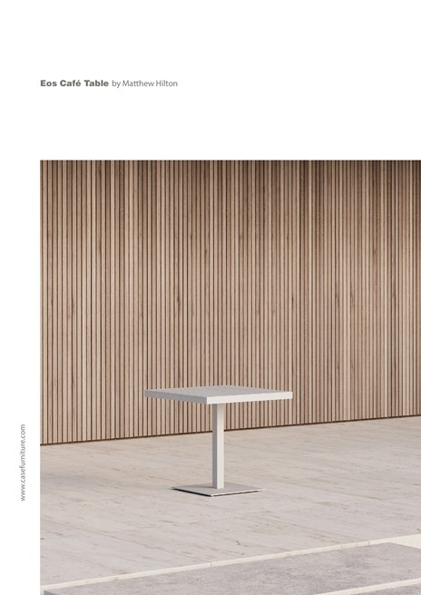 EOS Square powder coated aluminium table By Case | design Matthew Hilton