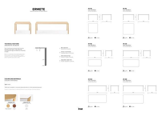 ERMETE | Square table Ermete Collection By True Design design Leonardo ...