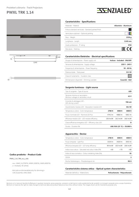 PWXL TRACK track-Light By Essenzialed