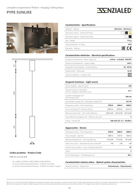 PYPE LED aluminium pendant lamp By Essenzialed