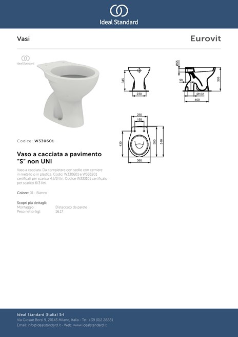 EUROVIT - W330601 Wc By Ideal Standard