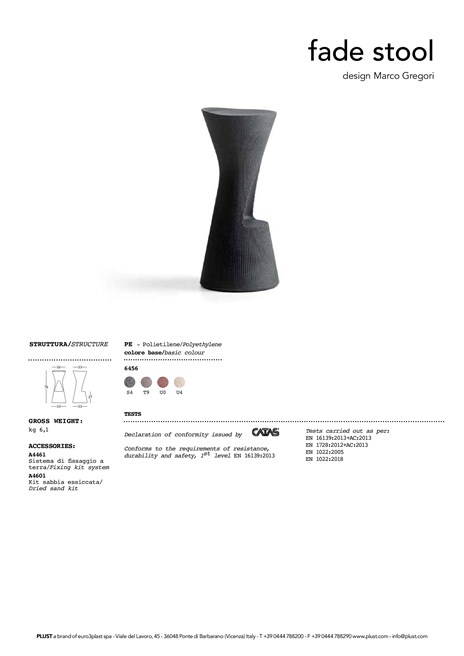 FADE | Tabouret By Plust design Marco Gregori