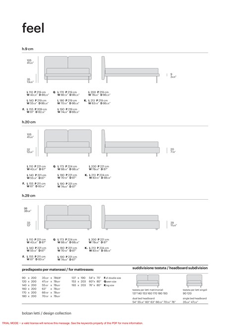 FEEL | Letto contenitore Collezione Feel By Bolzan Letti