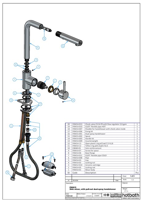 FELLOW FMK15 rubinetto da cucina By Hotbath