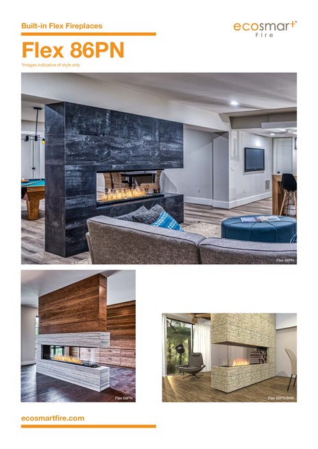 FLEX 86PN Insert de cheminée By EcoSmart Fire