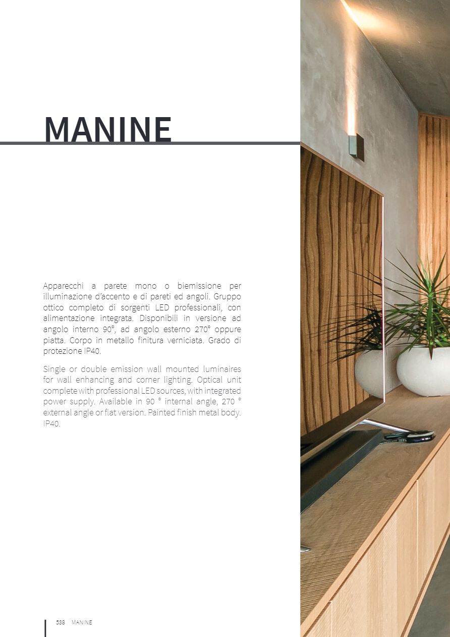 MANINE 270-O LED wall lamp By Lucifero's