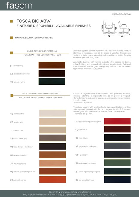 FOSCA BIG | 办公椅 By fasem 设计师Giorgio Balestri, Andrea Pinori