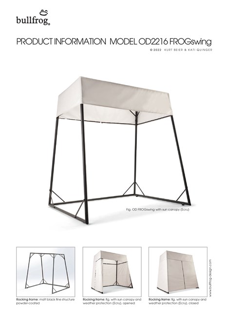 FROGswing OUTDOOR garden swing seat By Bullfrog design Kurt Beier, Kati ...