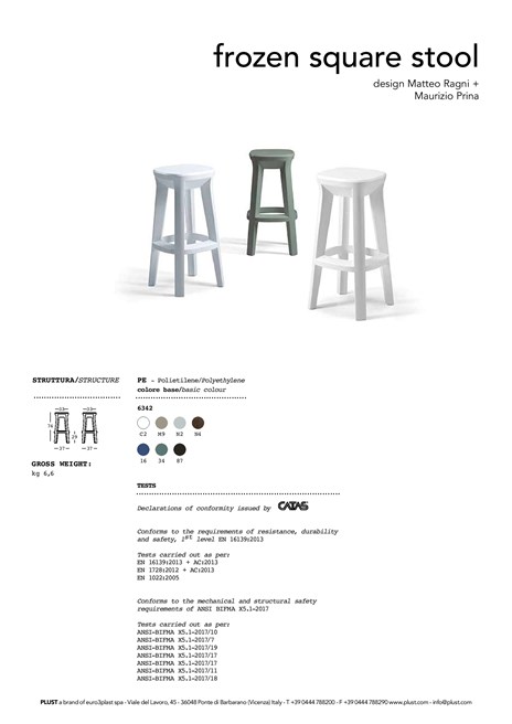 FROZEN SQUARE Stool By Plust