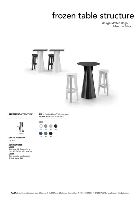 FROZEN | Round table By Plust design Matteo Ragni, Maurizio Prina