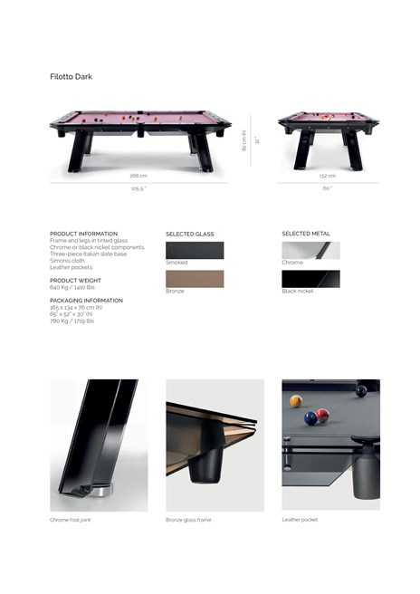 FILOTTO DARK tavolo da gioco By Impatia design Adriano Design