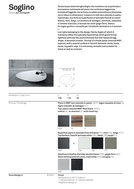 SOGLINO Coffee table By FIORONI