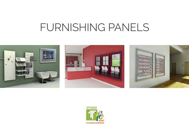 Wall-mounted display unit for brochures Wandmontiertes einseitiges ...