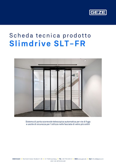 Porta d'ingresso automatica scorrevole telescopica GEZE SLIMDRIVE SLT ...