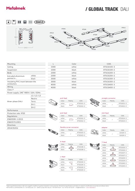 GLOBAL TRACK DALI Beleuchtungsprofil aus Aluminium By Metalmek