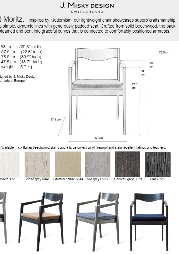ST MORITZ Chair By J. Misky Design