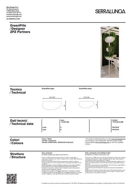 GREENPILLS fioriera By Serralunga