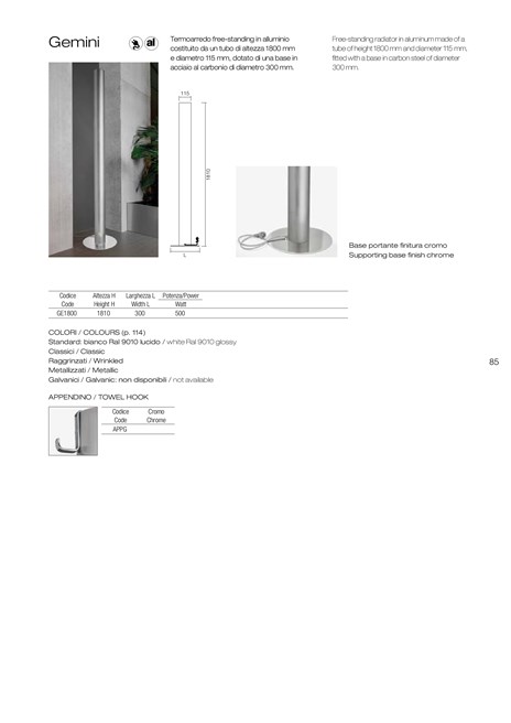 PLUS Electric wall-mounted aluminium decorative radiator By TOSO RADIATORI