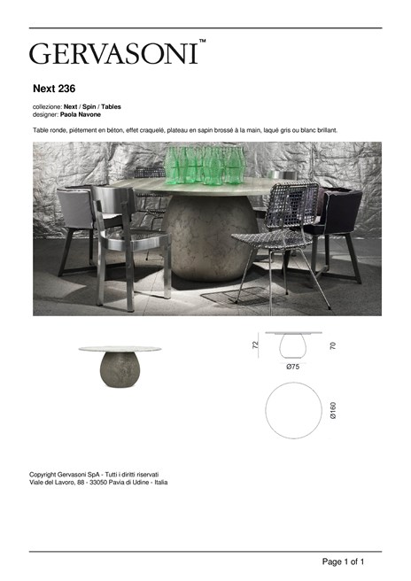 NEXT 232/236 Table By Gervasoni | design Paola Navone
