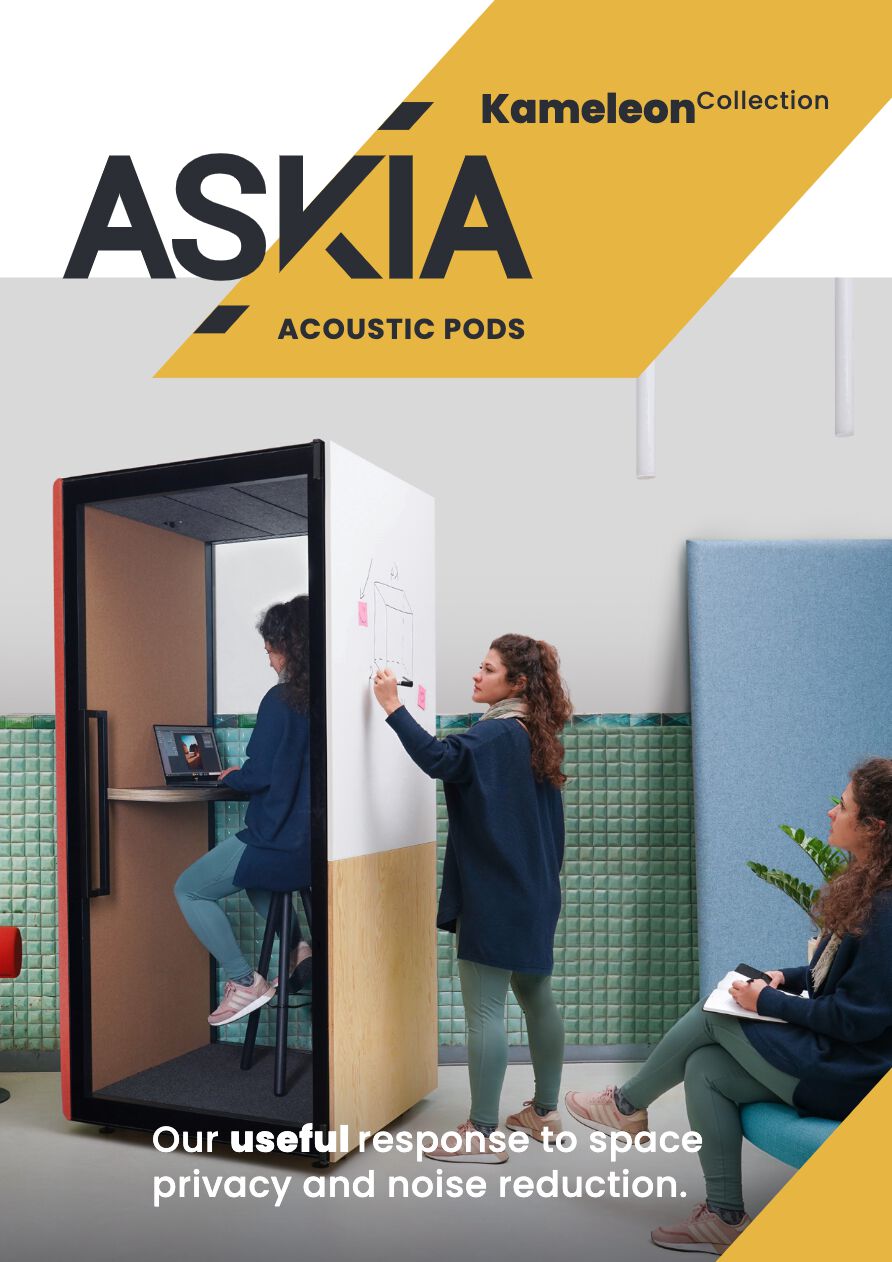 KAMELEON BRIDGE STAND ALONE Acoustic office booth By Askia