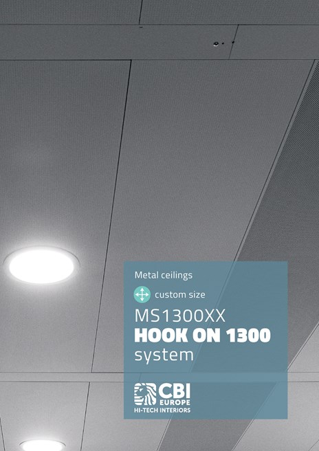HOOK ON 1300 ceiling panels By CBI Europe