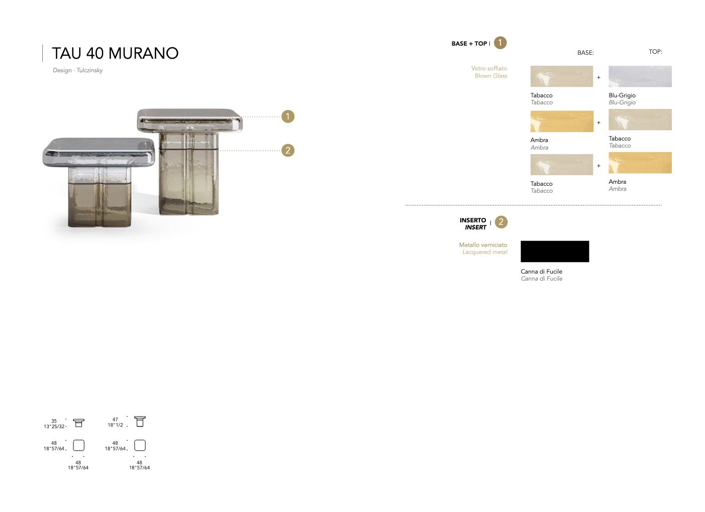 TAU 40 MURANO Coffee table By Reflex