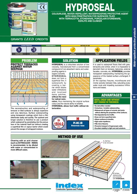 HYDROSEAL Waterproofing film By INDEX