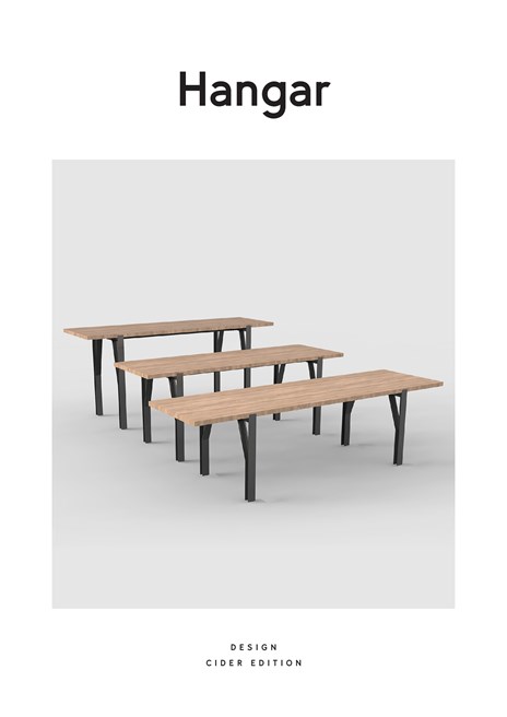 Rectangular solid wood table HANGAR By Cider Edition