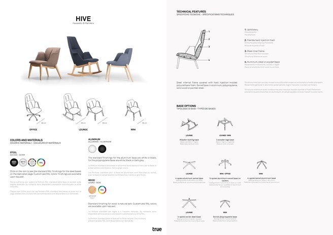 HIVE | Trestle-based easy chair Hive Collection By True Design design ...