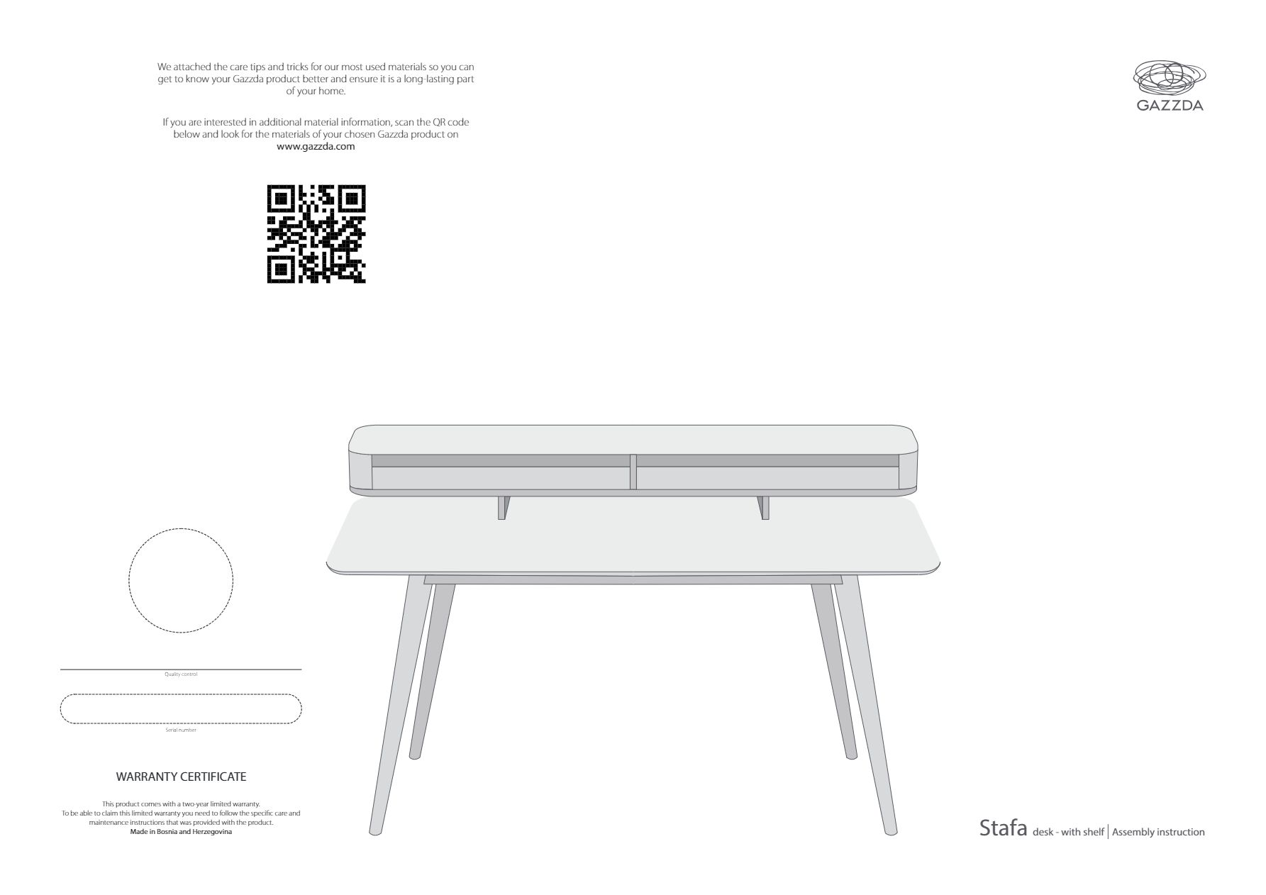 STAFA Rectangular oak writing desk By GAZZDA | design Salih Teskeredzic